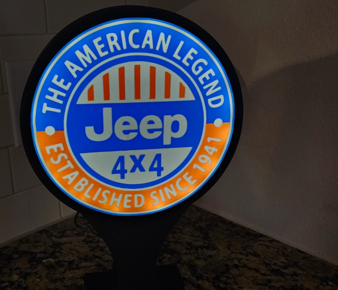 Jeep LightBox With Stand - GOAT Light Boxes